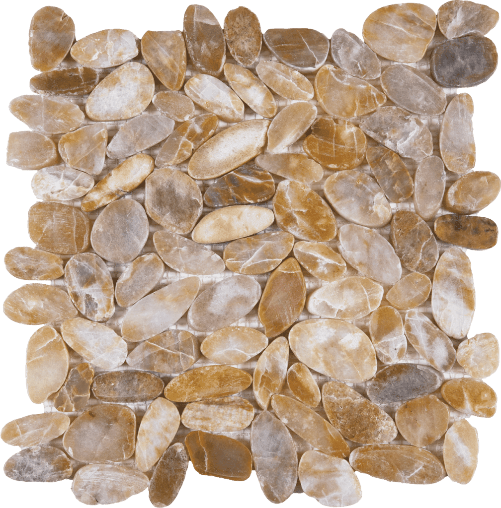 Buy Beige Sliced Polished Pebble Interlocking GABE17